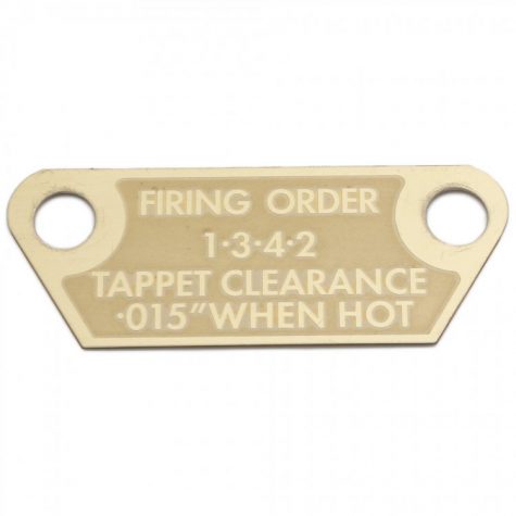 37a ID PLATE, inlet manifold - Octagon Parts